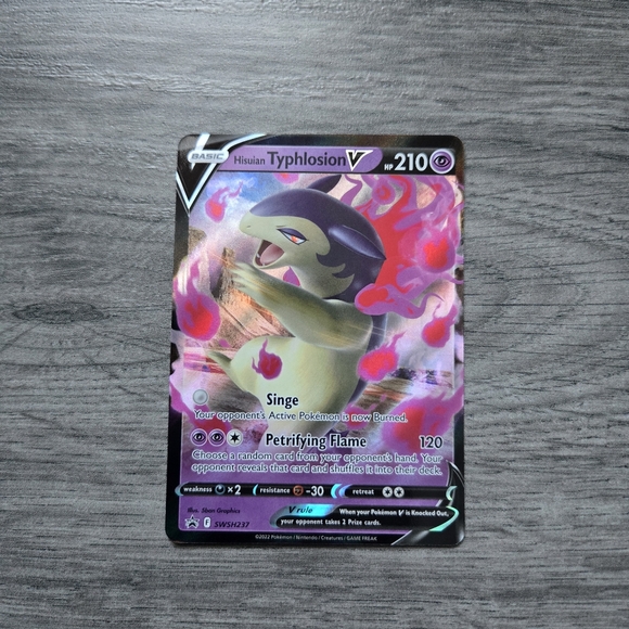 Pokemon | Toys | Hisuian Typhlosion V Swsh237pokemon Promo Holo Card ...